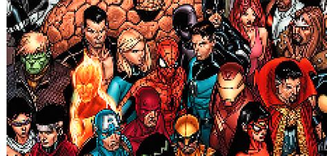 Marvel Pixel Art Tribute Charts Superhero Evolution From 1939 To 2022