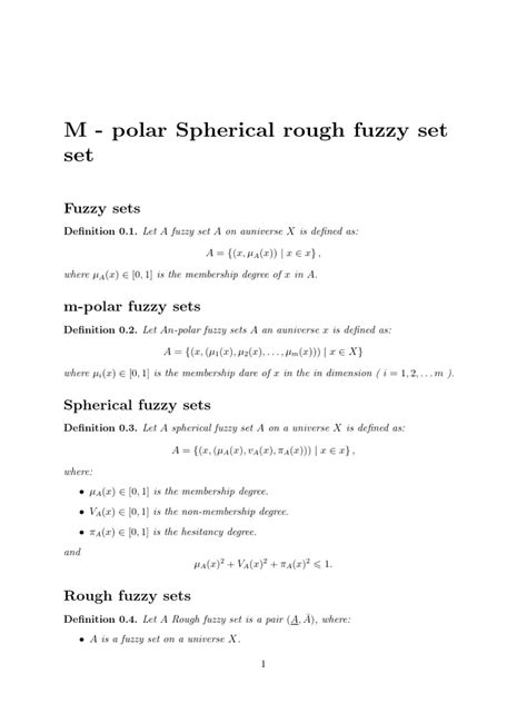 Mpolarsphericalroughfuzzyset Pdf Geometry Mathematics Of