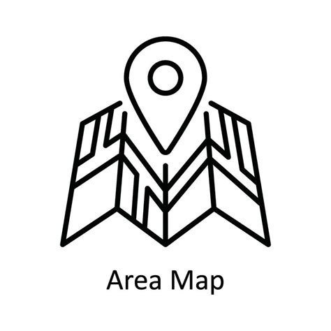 Area Map Vector Outline Icon Design Illustration Map And Navigation Symbol On White Background