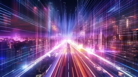 Premium Ai Image 3d Rendering Of Warp Speed In Hyper Loop With Blur