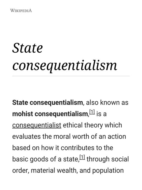 State Consequentialism Wikipedia Pdf Stereotypes Ethical Theories