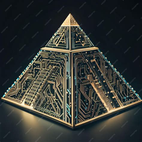 Premium Ai Image A Pyramid With A Circuit Board In The Middle Premium Ai Image A Pyramid With A Circuit Board In The Middle