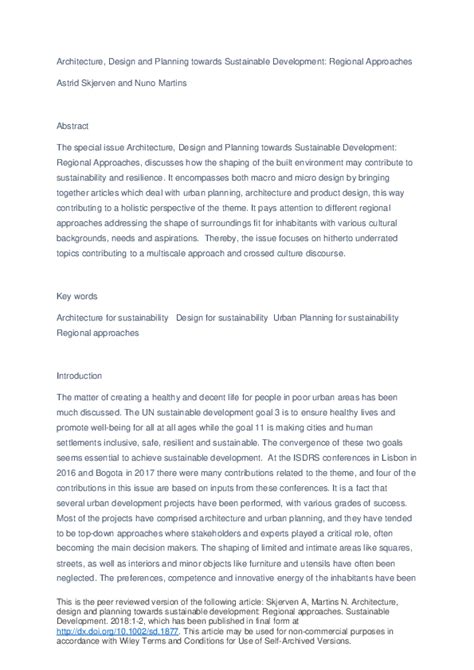 pdf architecture design and planning towards sustainable development