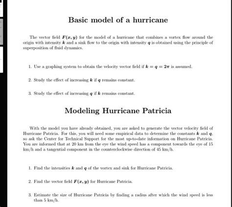 Solved We Are Working On Creating A Vector Field For A Hurricane We