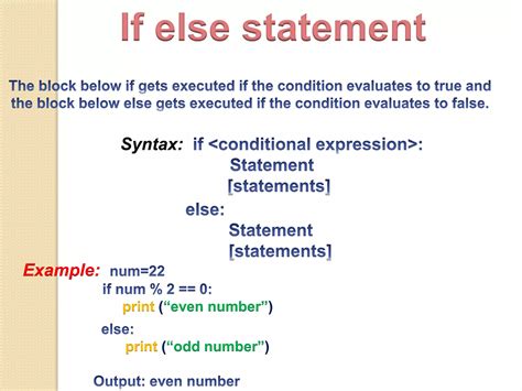 Python Statements Ppt