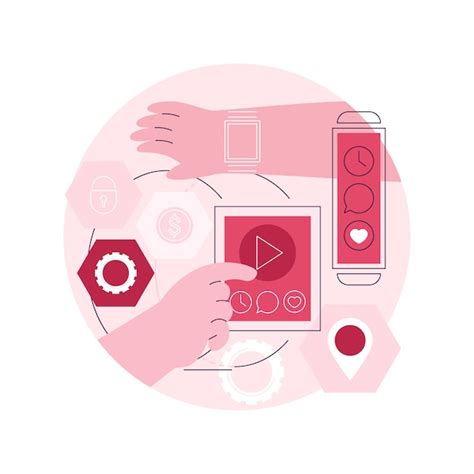 Premium Vector Wearable Mobile App Development Abstract Concept Vector Illustration