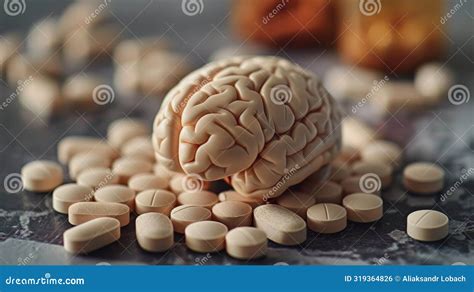 The Human Brain And Capsules In The Background Organ Anatomy Neurology And The Healthy Body