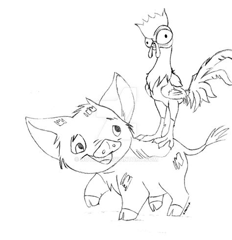 Hei Hei Coloring Page Passatempo Da Ana Livro Para Colorir Moana