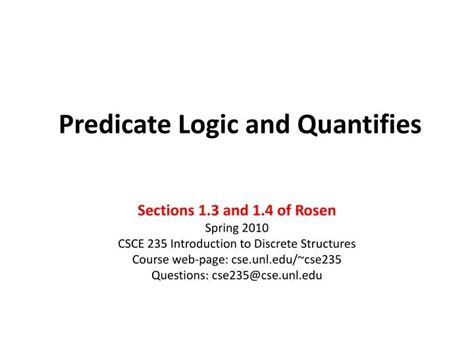 Ppt Understanding Predicate Logic And Quantifiers Powerpoint