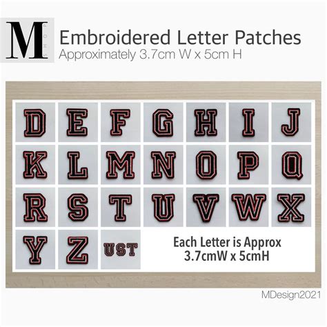 Embroidered Letter Patches Hobbies And Toys Stationary And Craft