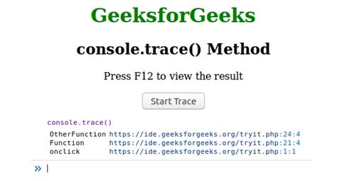 Html Dom Consoletrace用法及代码示例 纯净天空