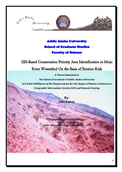 Pdf Gis Based Conservation Priority Area Identification In Mojo River