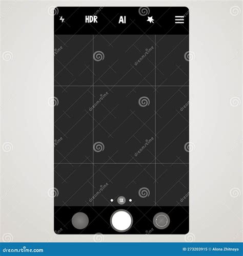 phone camera viewfinder screen interface view template video cam smartphone app frame isoleted
