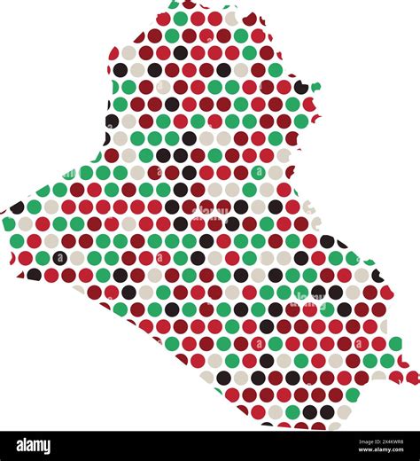Country Map Of Iraq Vector Illustration Design Background Stock Vector