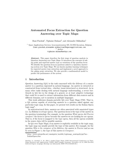 pdf tmra 2009 automated focus extraction for question answering
