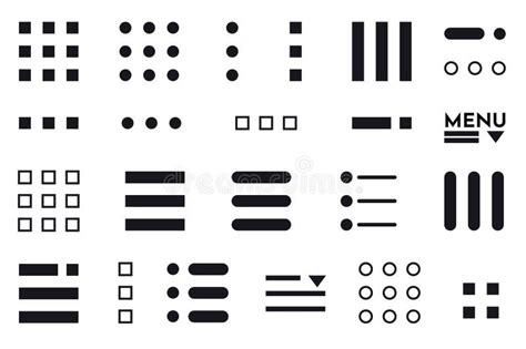 Menu Button Icon Set Symbol Stock Illustration Illustration Of Application Icon 310587079