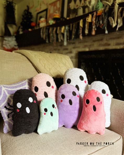 Digital Download Squishy Ghost Stuffie Parker On The Porch