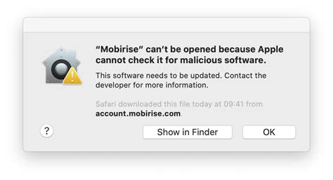 mobirise does not open in macos catalina mobirise forums