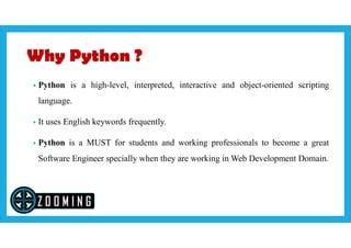 Introduction To Python PPT