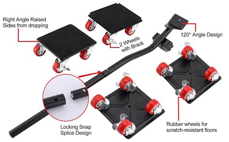 Lesoleil Furniture Movers With Wheels Upgraded Steel Furniture Lifters