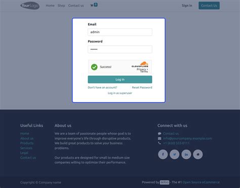Odoo Cloudflare Turnstile Authentication Webkul