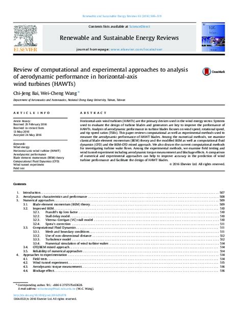 Pdf Review Of Computational And Experimental Approaches To Analysis Of Aerodynamic Performance
