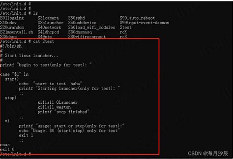 2022 12 15 Linux Etcinittab和etcinitd 包含系统服务启动停止脚本，在buildroot运行