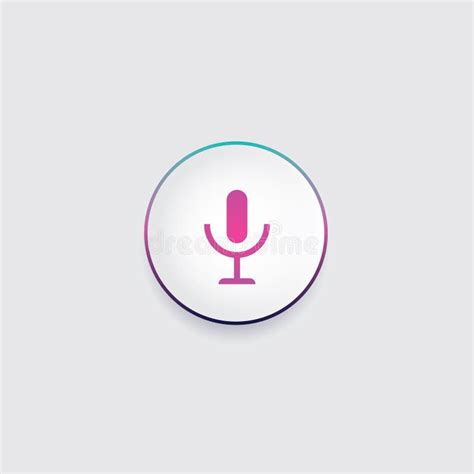 Microphone Button Vector Illustration Decorative Design Stock Vector