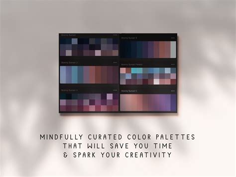 6 Procreate Color Palettes Gradient Procreate Color Palette Etsy