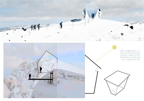 Architecture Project Faceted Steel Structure With Translucent Glass Panels Overlooking A