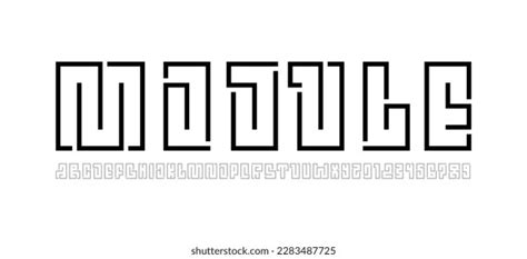 Digital Font Alphabet Segment Line Minimal Stock Vector Royalty Free 2283487725 Shutterstock