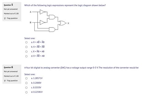 solved question 4 the logic gate combination that represents