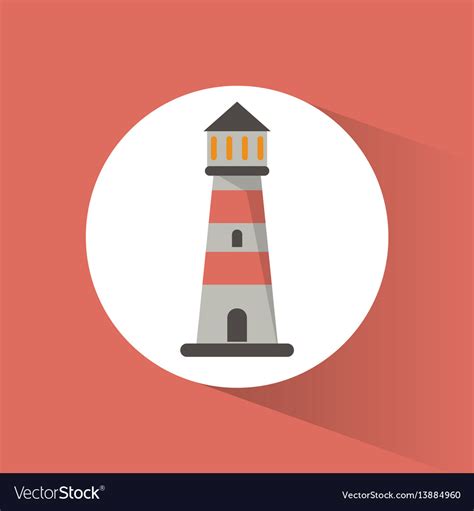 Lighthouse Guide Navigation Symbol Royalty Free Vector Image