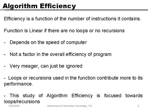 Introduction To Algorithms Algorithm Efficiency No Single Solution