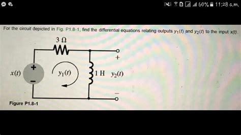 Solved For The Circuit Depicted In Fig P1 8 1 Find The
