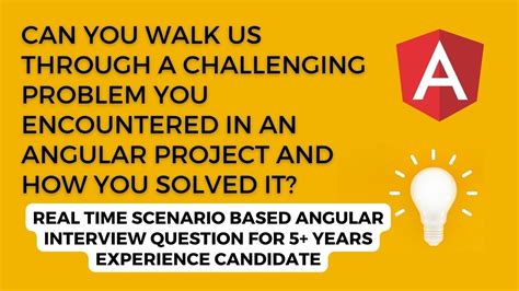 real time scenario based interview question angular development