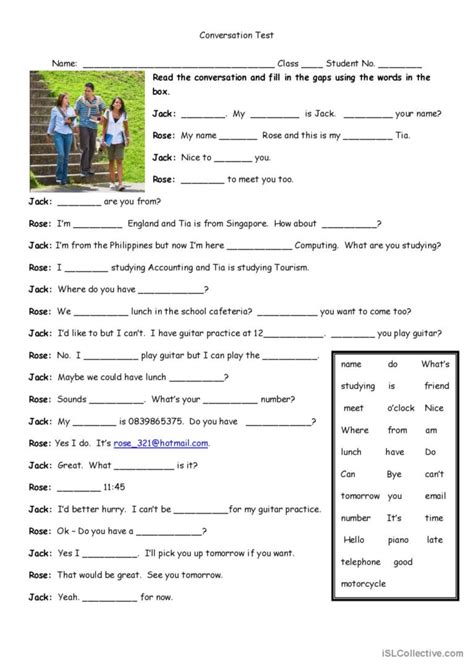 Conversation Test Discussion Starter… English Esl Worksheets Pdf And Doc