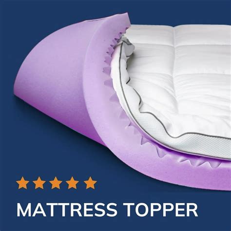 King Size Dual Layer 4 Inch Memory Foam Mattress Topper 2 Inch Gel