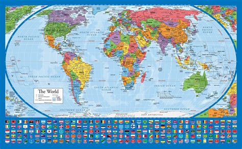 Amazon Equal Earth World Map Poster Map Design Shows Continents At True Relative Size