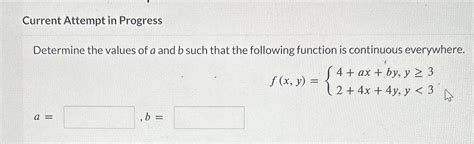 solved current attempt in progressdetermine the values of a