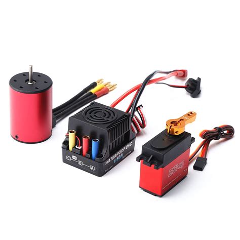 Buy 5200KV Brushless Motor 3650 Waterproof Motor With 60A Brushless ESC 2 4S Lipo 25KG Digital