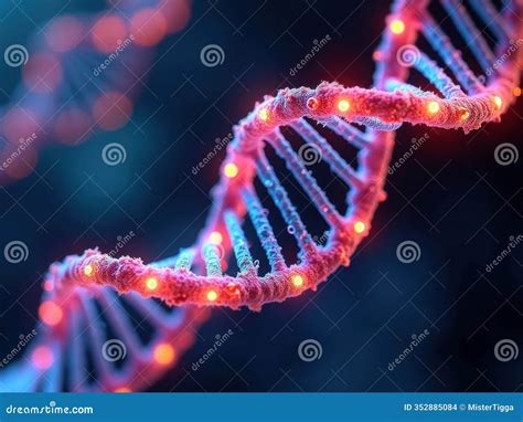 Nucleotides Dna Spiral Cartoon Vector Illustration 340657610