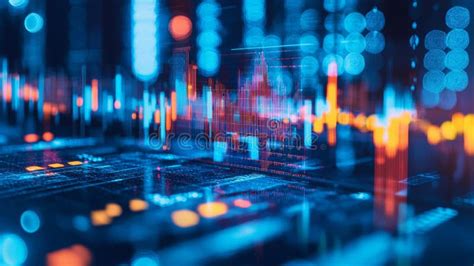 Experience Futuristic Data Visualization Featuring Dynamic Graphs And An Array Of Vibrant Colors