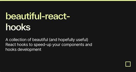 Beautiful React Hooks Codesandbox