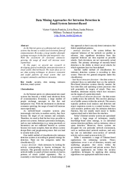 pdf data mining approaches for intrusion detection