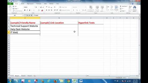 Excel 2010 Tutorial How To Insert Url Hyperlinks Into Multiple Texts