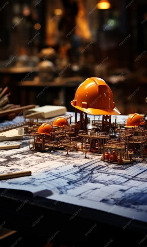 Premium Photo Engineering Constructive Equipment Future Building Engineering Project Generative Ai