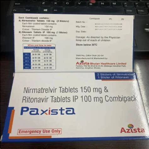 Nirmatrelvir And Ritonavir Tablets Paxlovid Latest Price Manufacturers And Suppliers