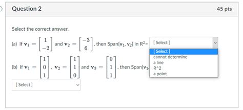Solved Select The Correct Answer A If Mathbf V