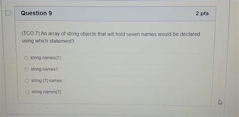 Solved Question 1 2 Pts Tco 7 Unlike Regular Variables